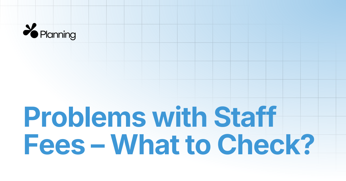 Problems with Staff Fees – What to Check? | Yoplanning documentation