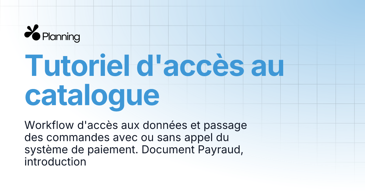 Tutoriel d'accès au catalogue | Yoplanning documentation